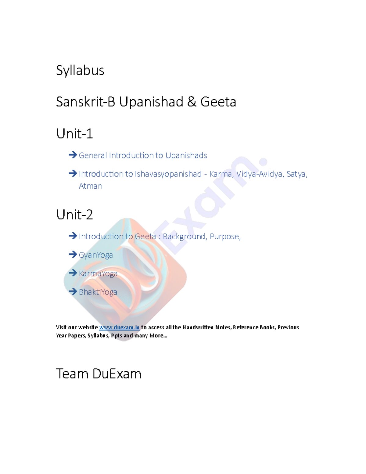 Sanskrit-B Notes: Understanding Upanishads & Gita Insights - Studocu