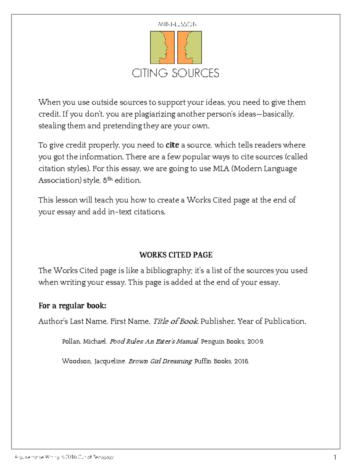 Citing Sources: MLA Style Guide for Argumentative Writing - Studocu