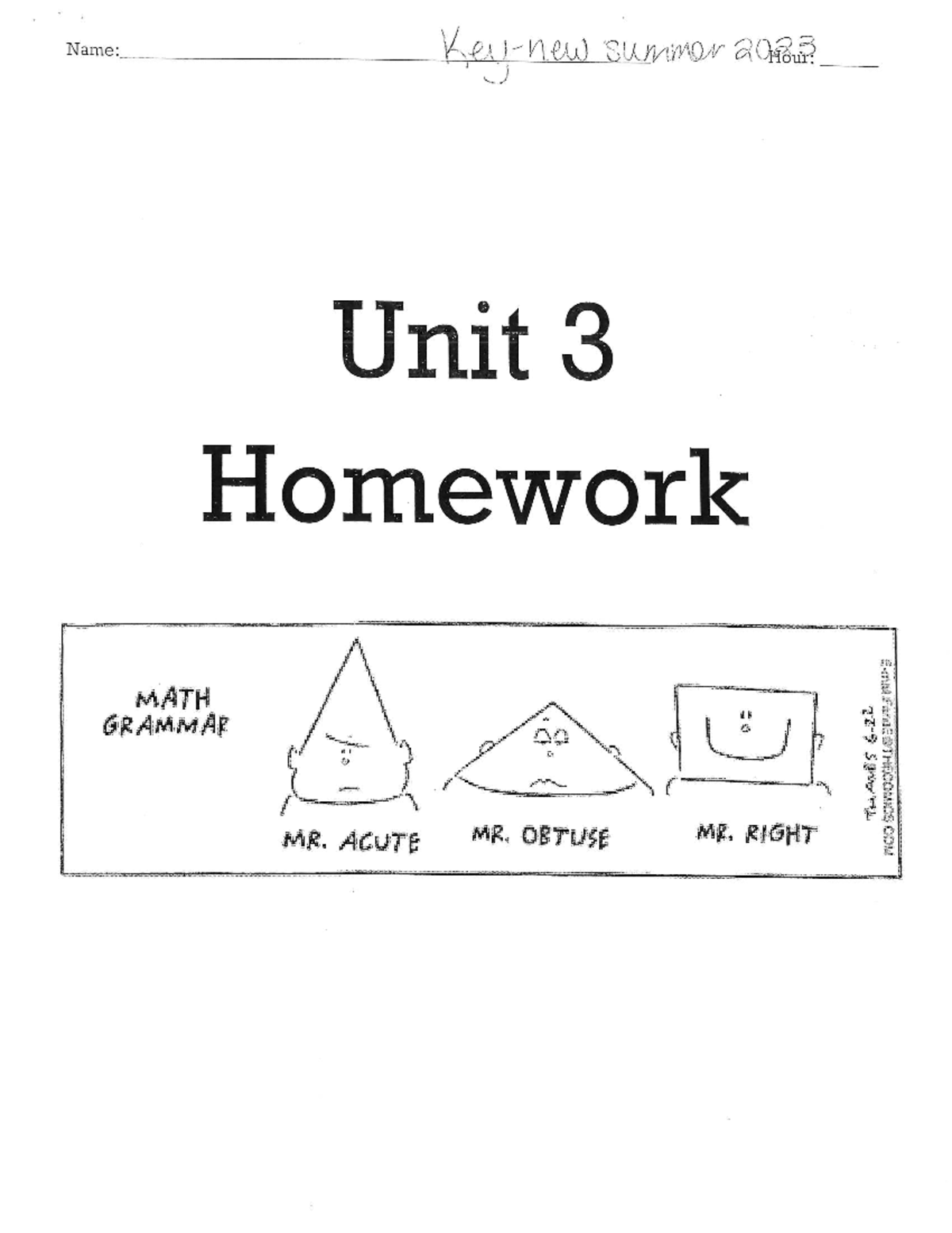 Unit 3 homework KEY new 2023 - Studocu