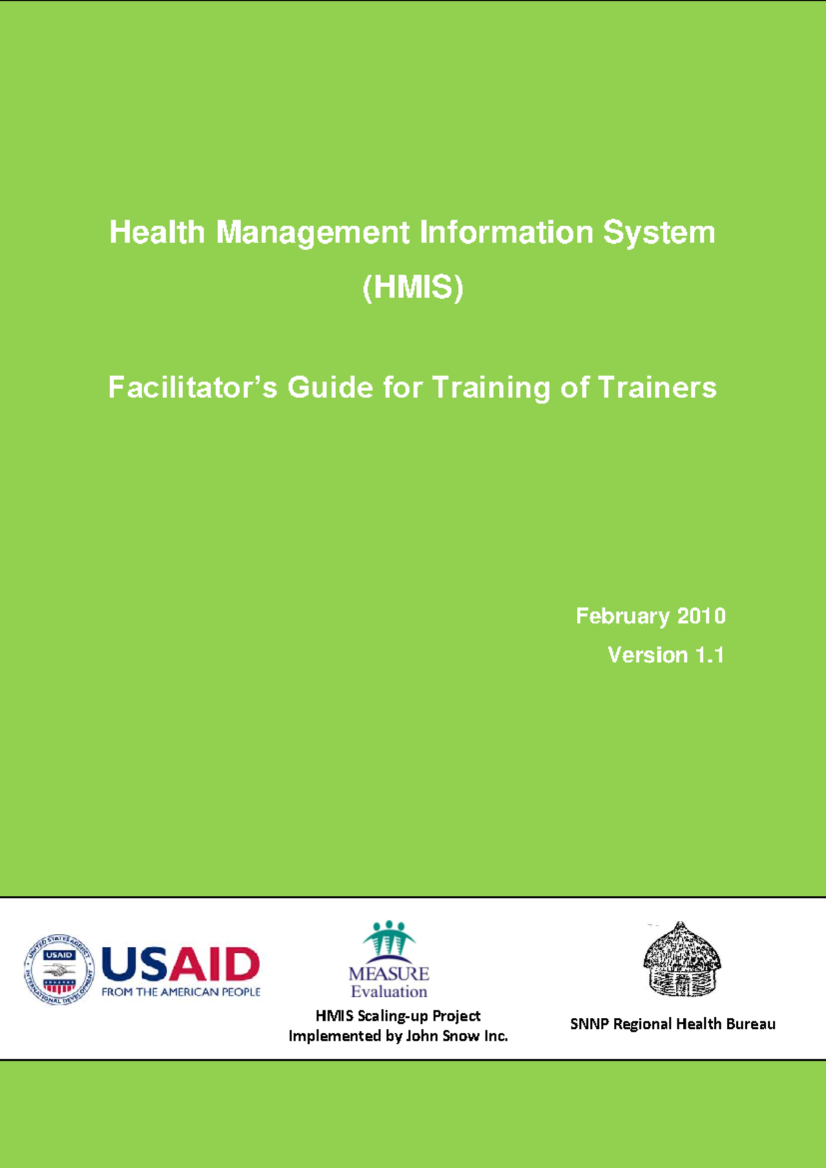 HMIS Training Guide: Comprehensive Overview for Trainers (Feb 2010 ...