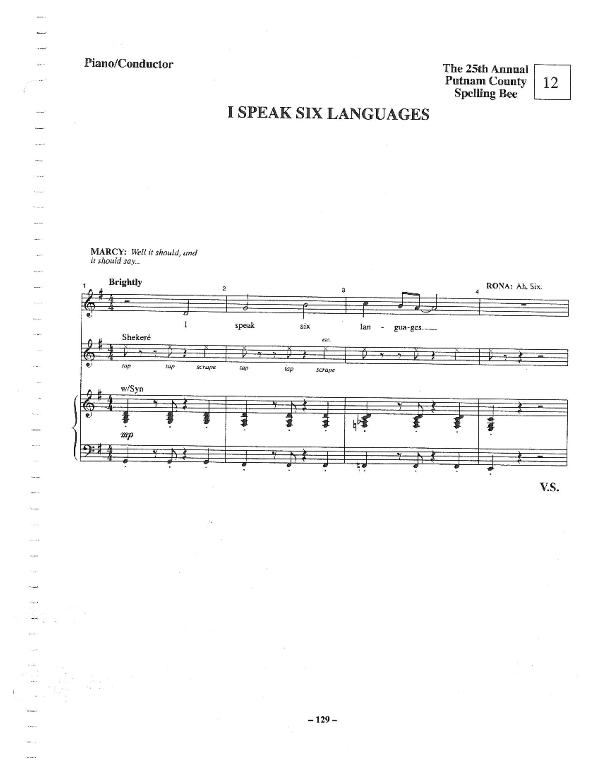 Callbacks - Marcy - I Speak Six Languages (Spelling Bee) - Studocu