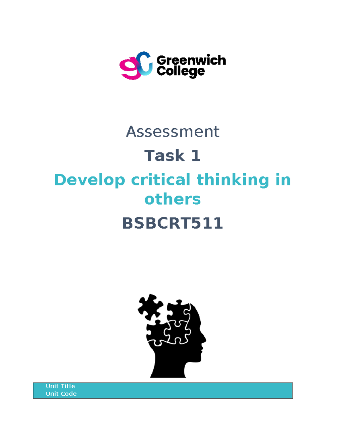 Bsbcrt 511 - Assessment Task 1 2024 - Assessment Task 1 Develop ...
