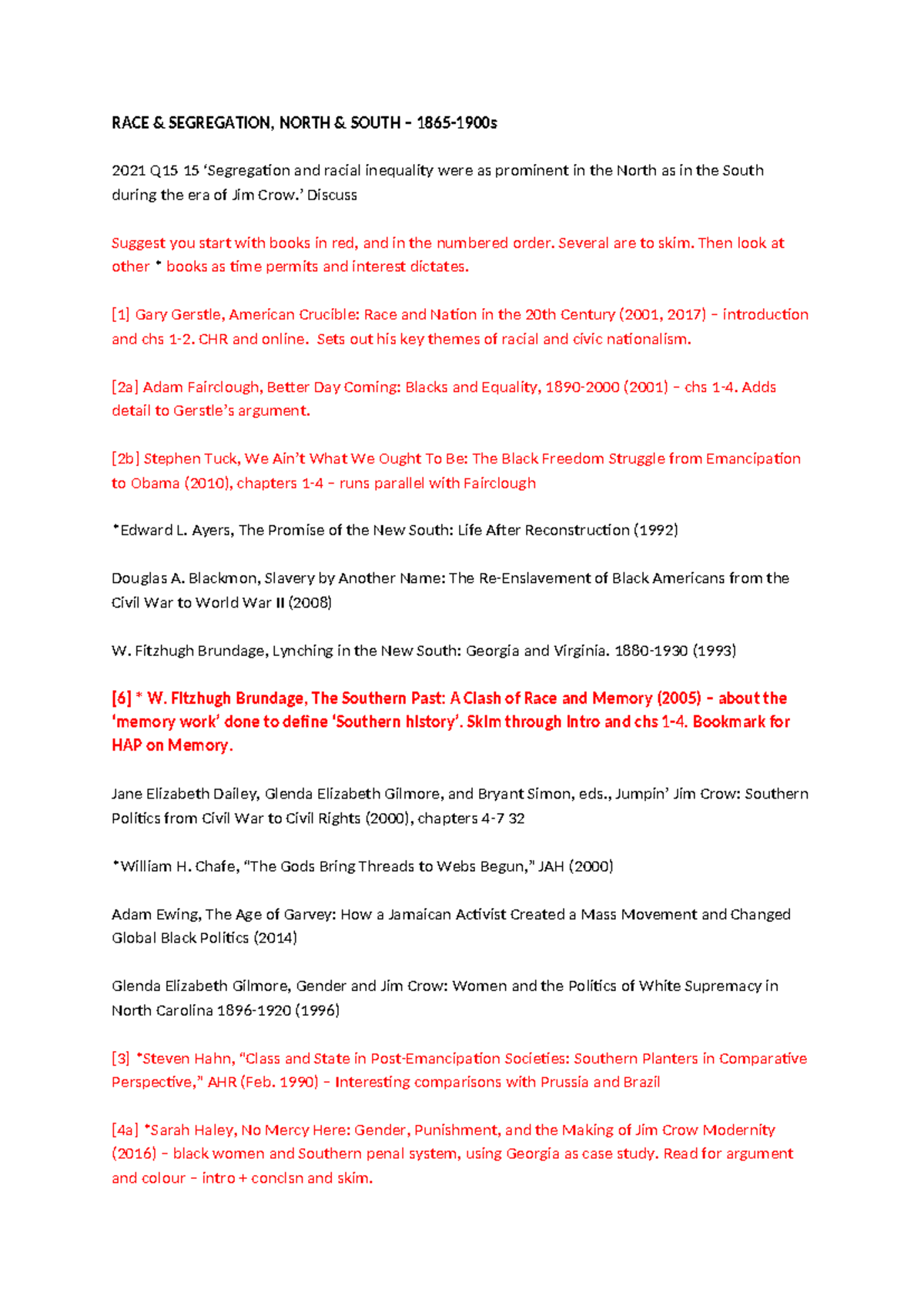 RACE SEGREGATION & INEQUALITY: NORTH & SOUTH 2021 Q15 15 - Studocu