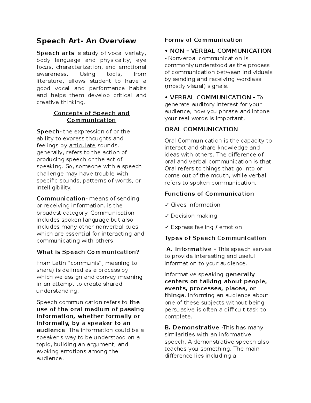 Speech Communication Fundamentals: A Comprehensive Overview - Studocu