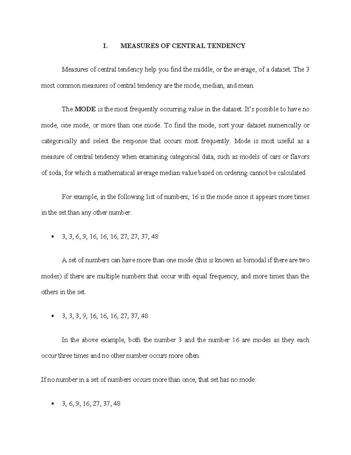 HOME WORK #1 - LECTURE NOTES ON MEASURES OF CENTRAL TENDENCY - Studocu