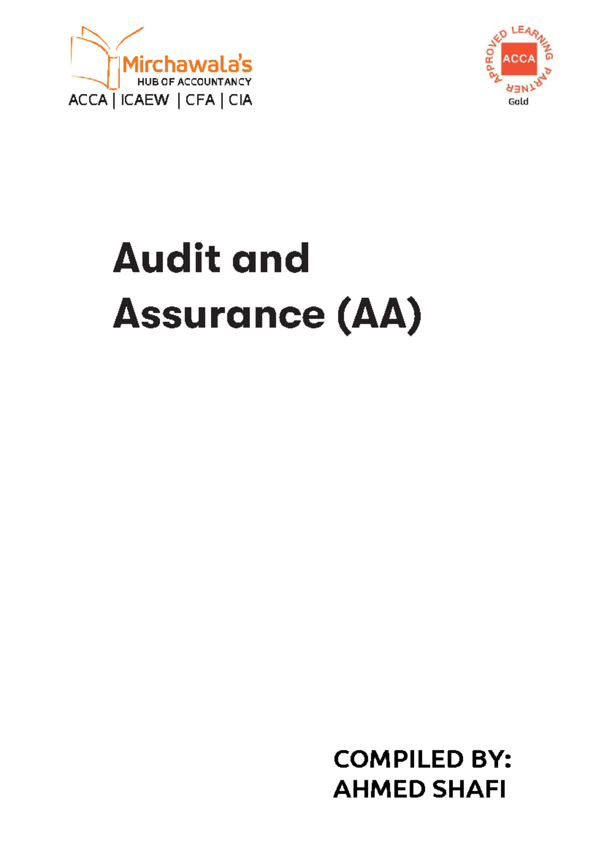 ACCA Audit and Assurance (AA) - Corporate Governance Insights and - Studocu