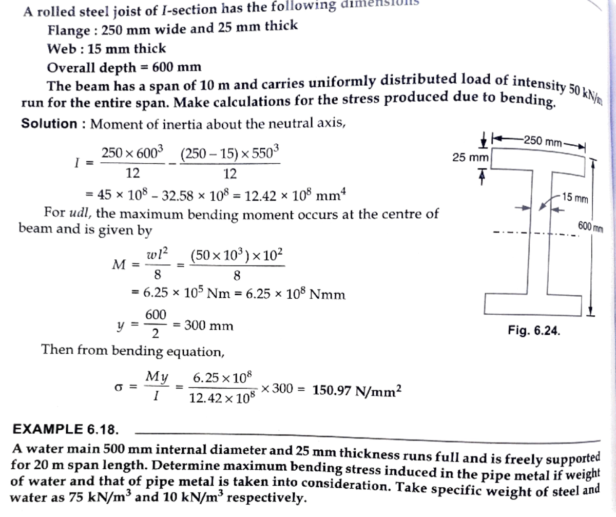 Unit 5 Numericals on Bending Equation and Related Examples - Studocu