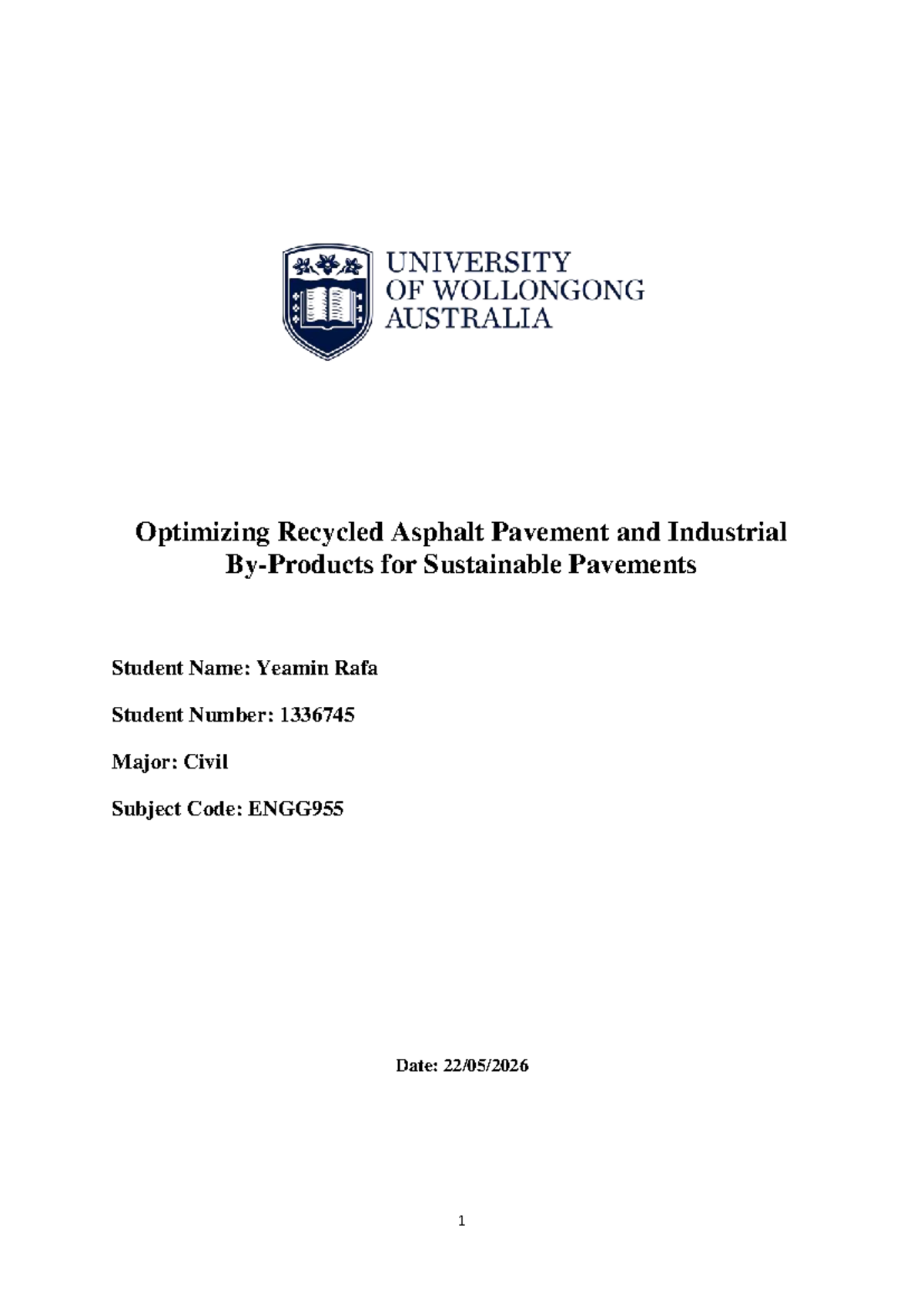 Optimizing Recycled Asphalt Pavement and Industrial Materials for ...