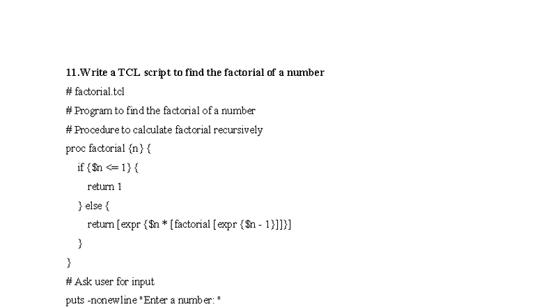 TCL & Perl Scripts for Factorial, Multiplication, and More - Cycle 2 ...