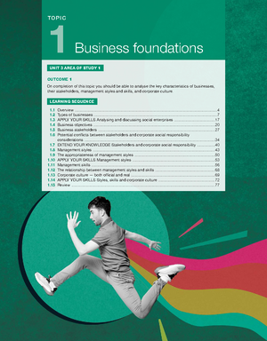 Business notes - Ch 1 - Business notes (ch 1) Sole trader Self employed ...