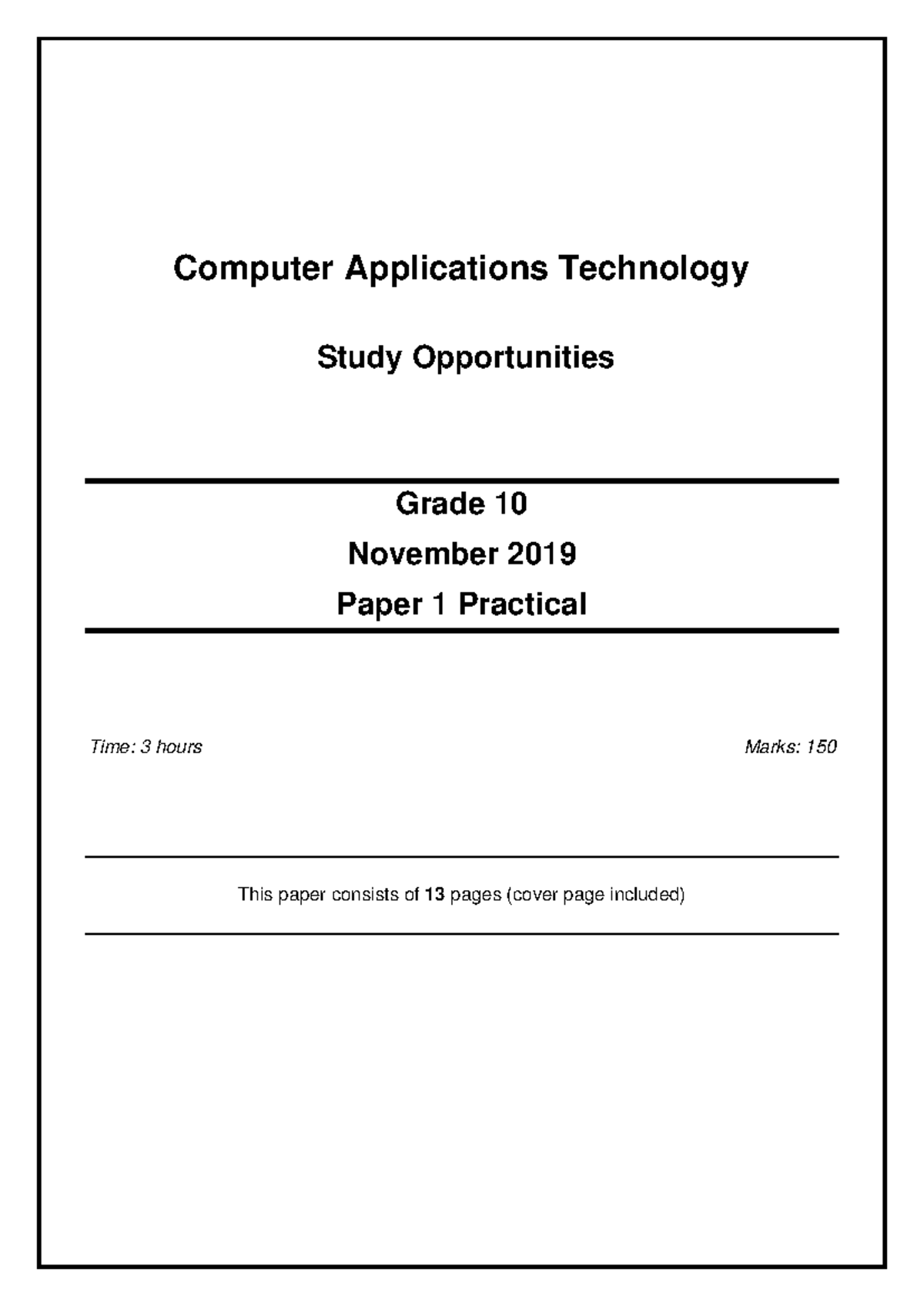 CAT Gr10 Nov2019 Practical Paper - Study Guidelines and Instructions ...
