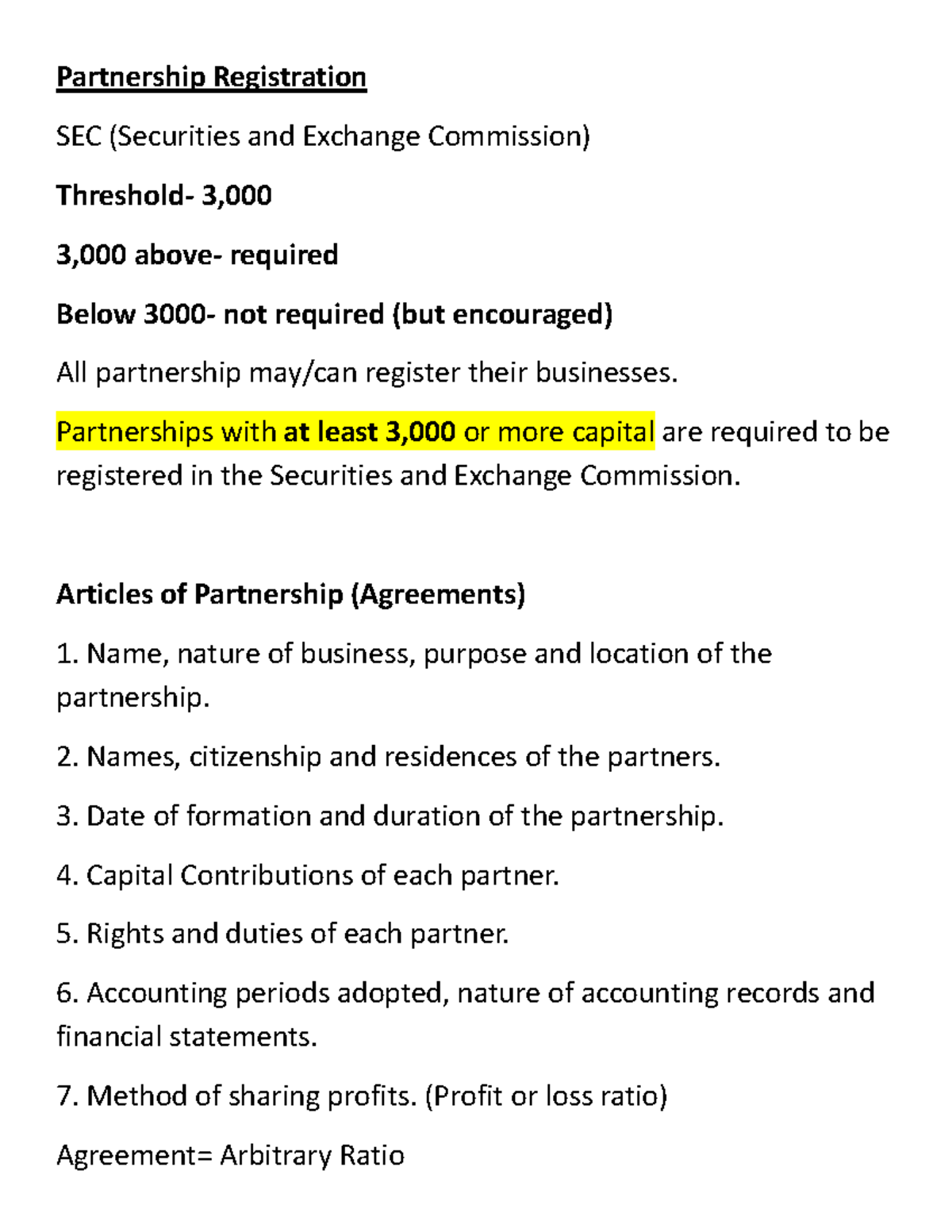 FAR 3: Partnership Registration Requirements and Guidelines - Studocu