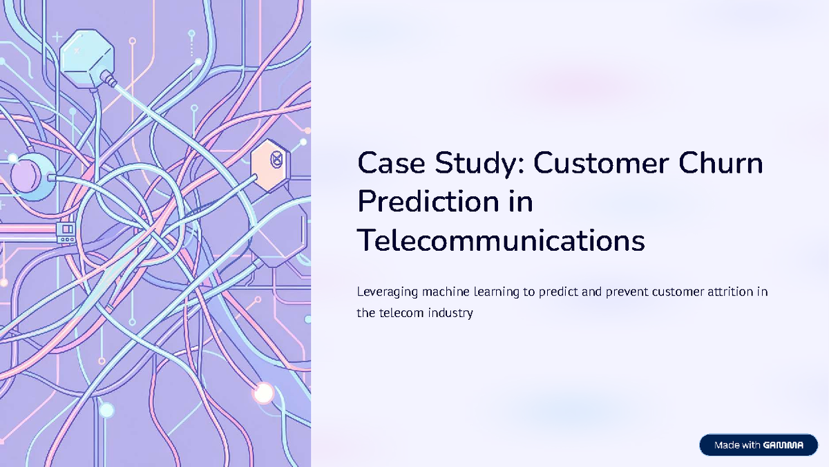 Case Study: Customer Churn Prediction in Telecom Industry - Studocu