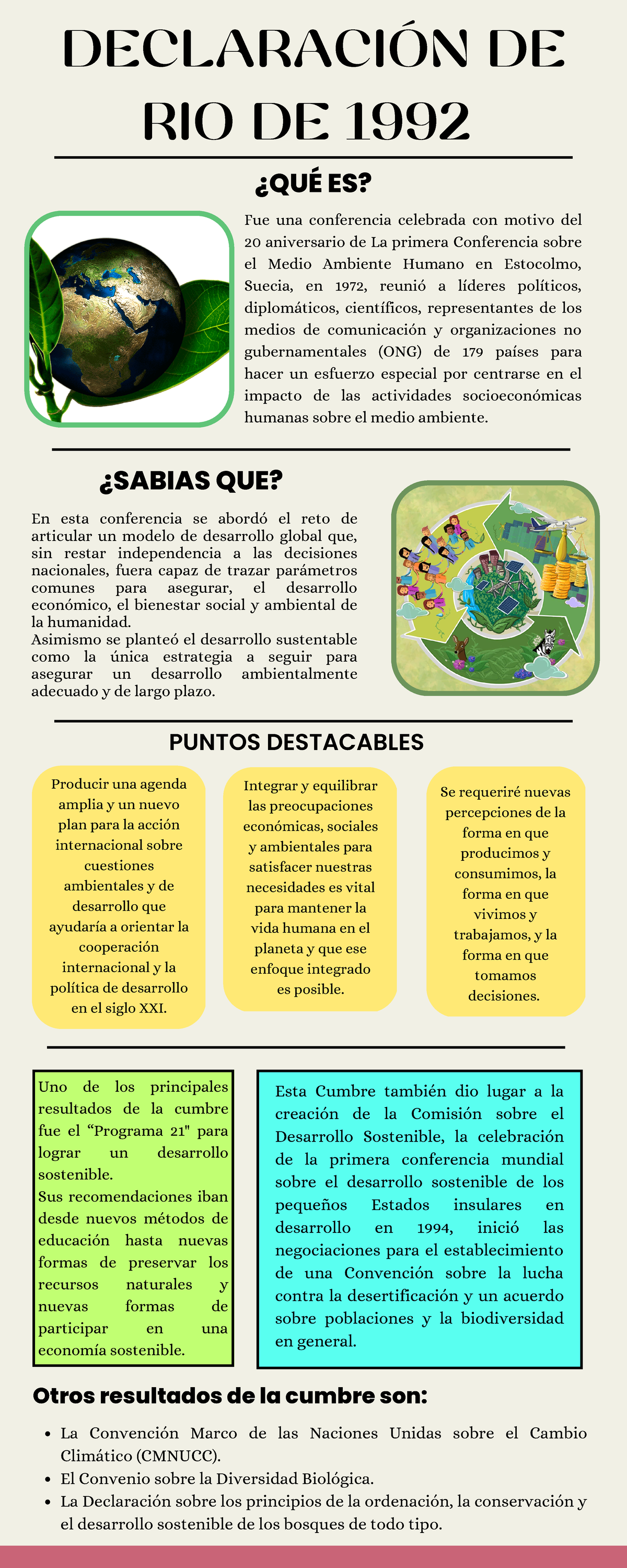 A4 Infografía Declaración de Río de 1992 - DECLARACIÓN DE RIO DE 1992 ...