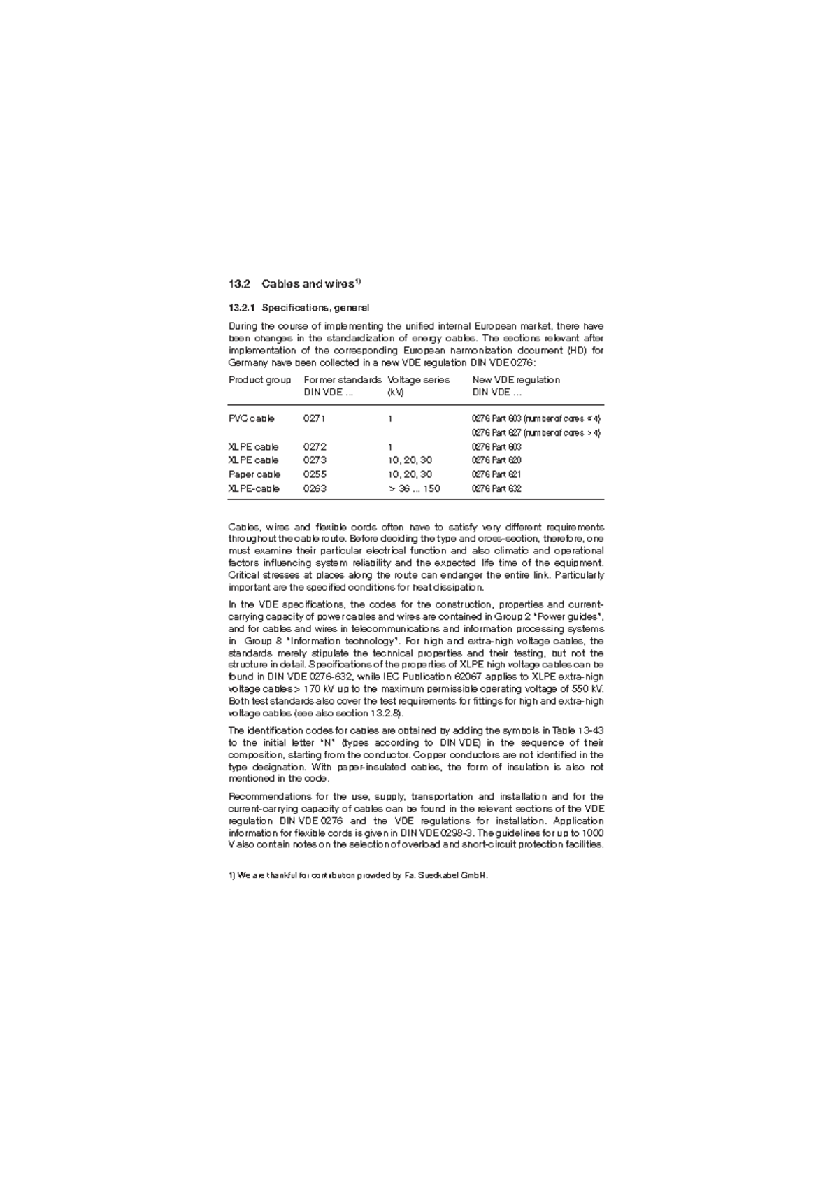ABB-Switchgear-Manual: Cables and Wires Specifications (VDE) - Studocu