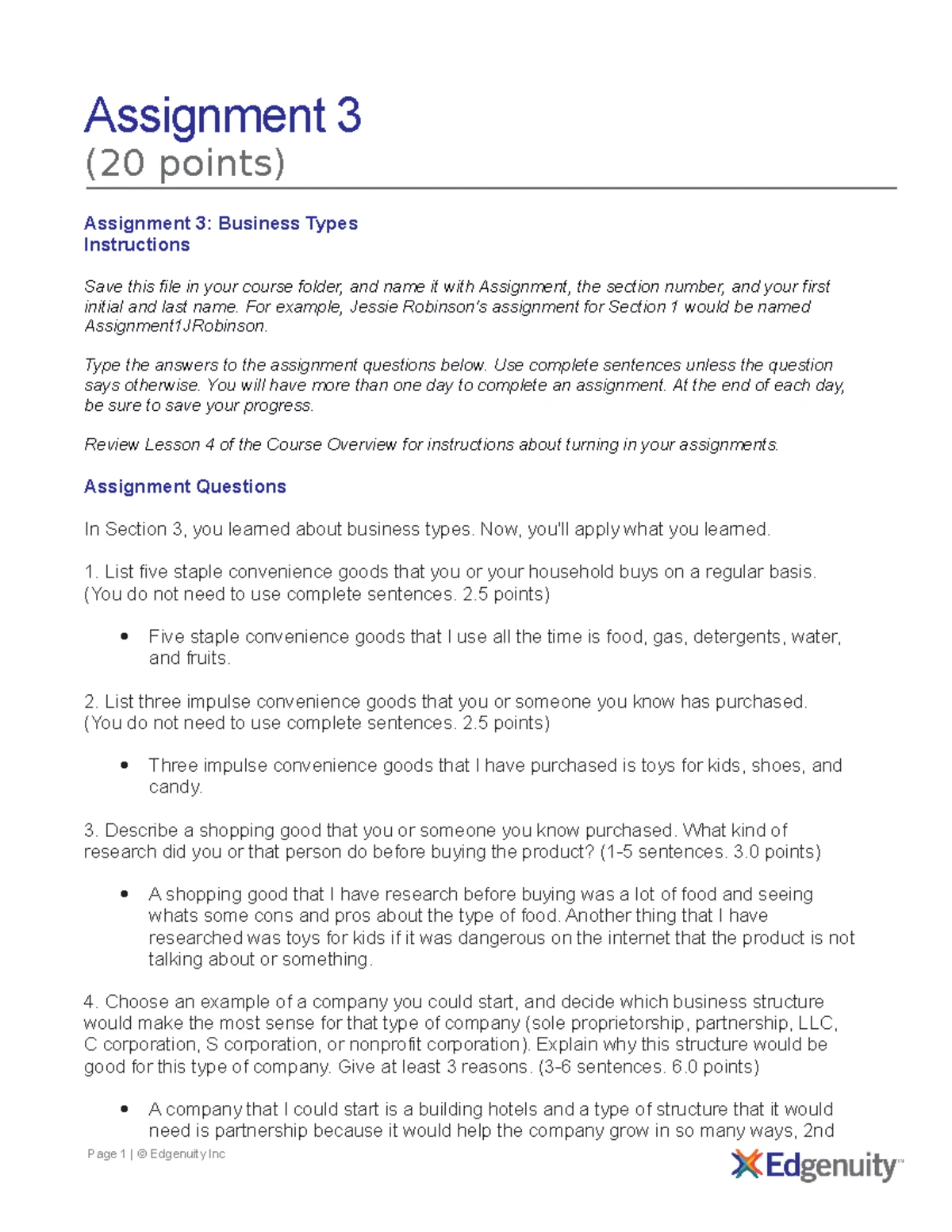 Assignment 4 - EL5732 - EDU - Assignment 4 (15 points) Assignment 4: Money Management ...