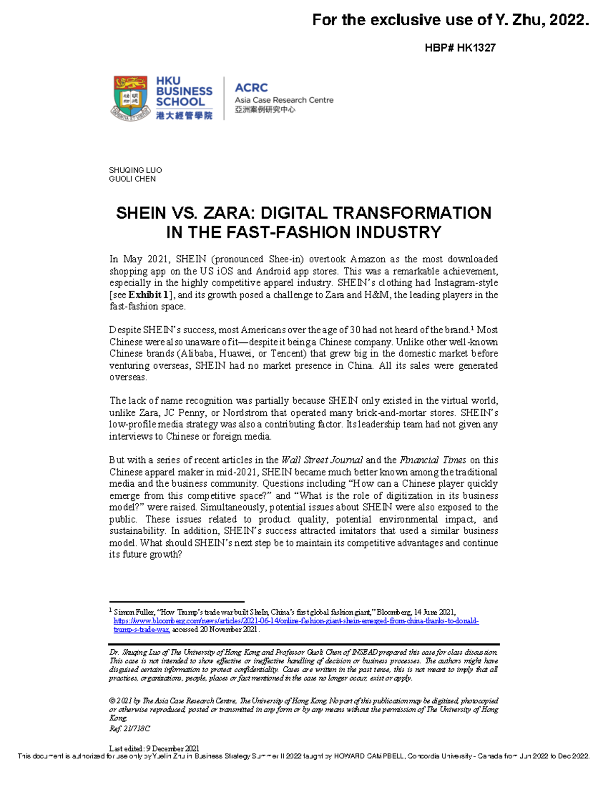 21/718C SHEIN vs Zara: Exploring Digital Transformation in Fast Fashion ...