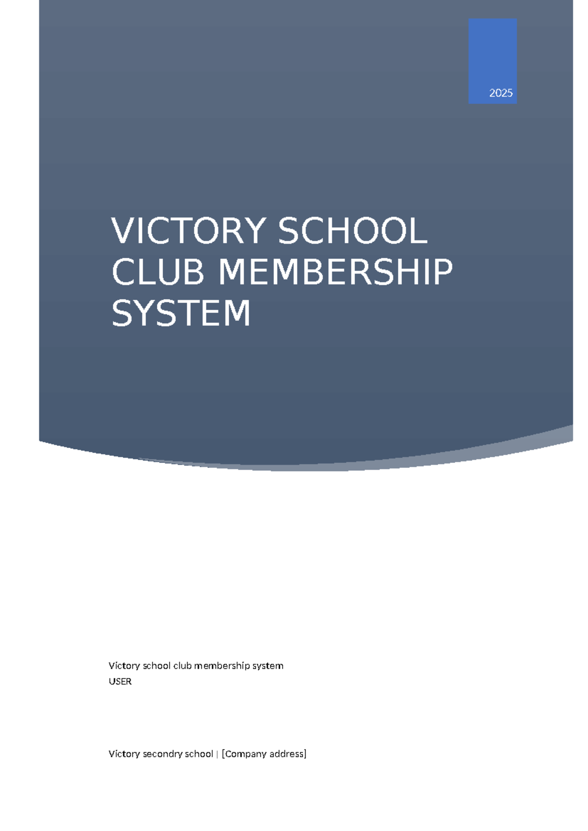 Victory School Club Membership System Analysis & Design - Studocu