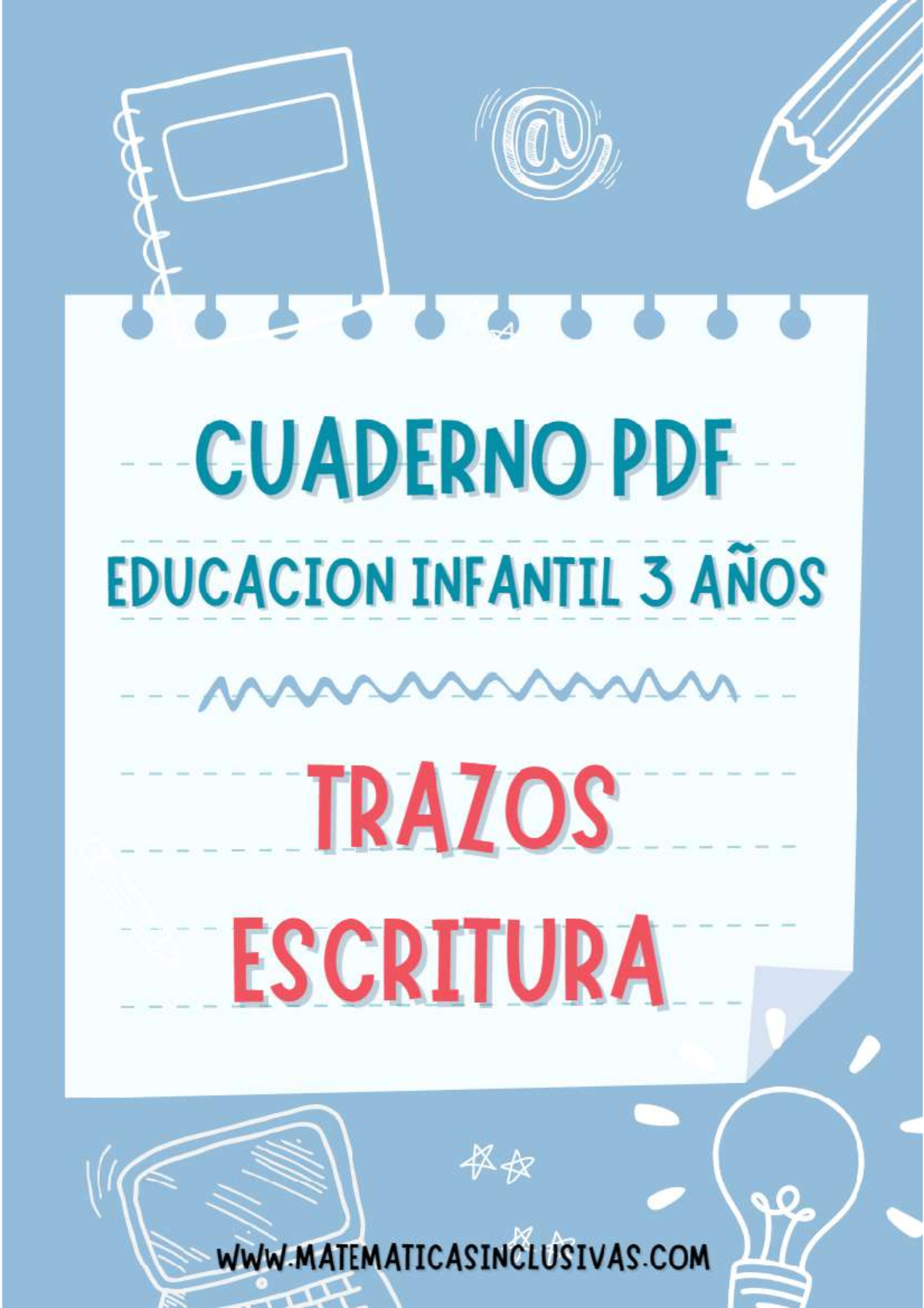 Cuaderno Trazos Y Escritura - Infantil 3 AÑOS - CUADERNO PDF EDUCACION ...