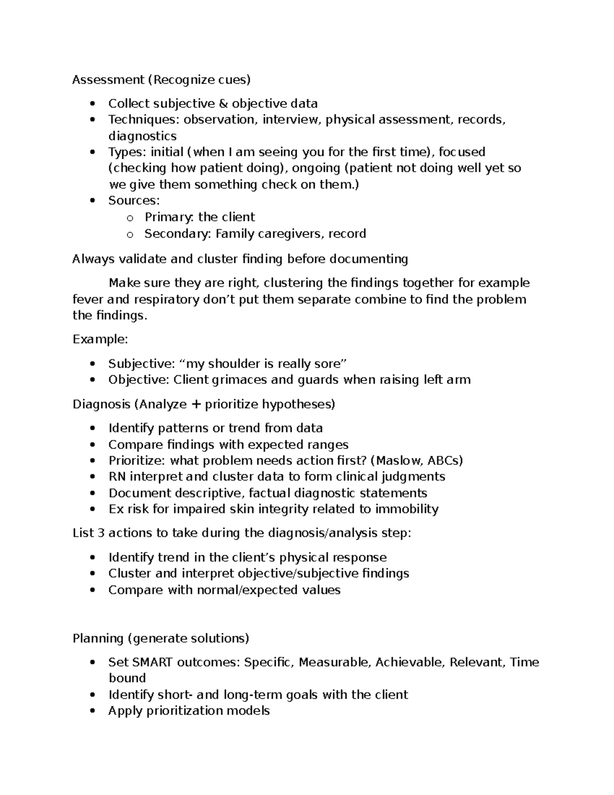 NUR 101: Fundamentals of Nursing - Assessment & Care Planning Lecture ...