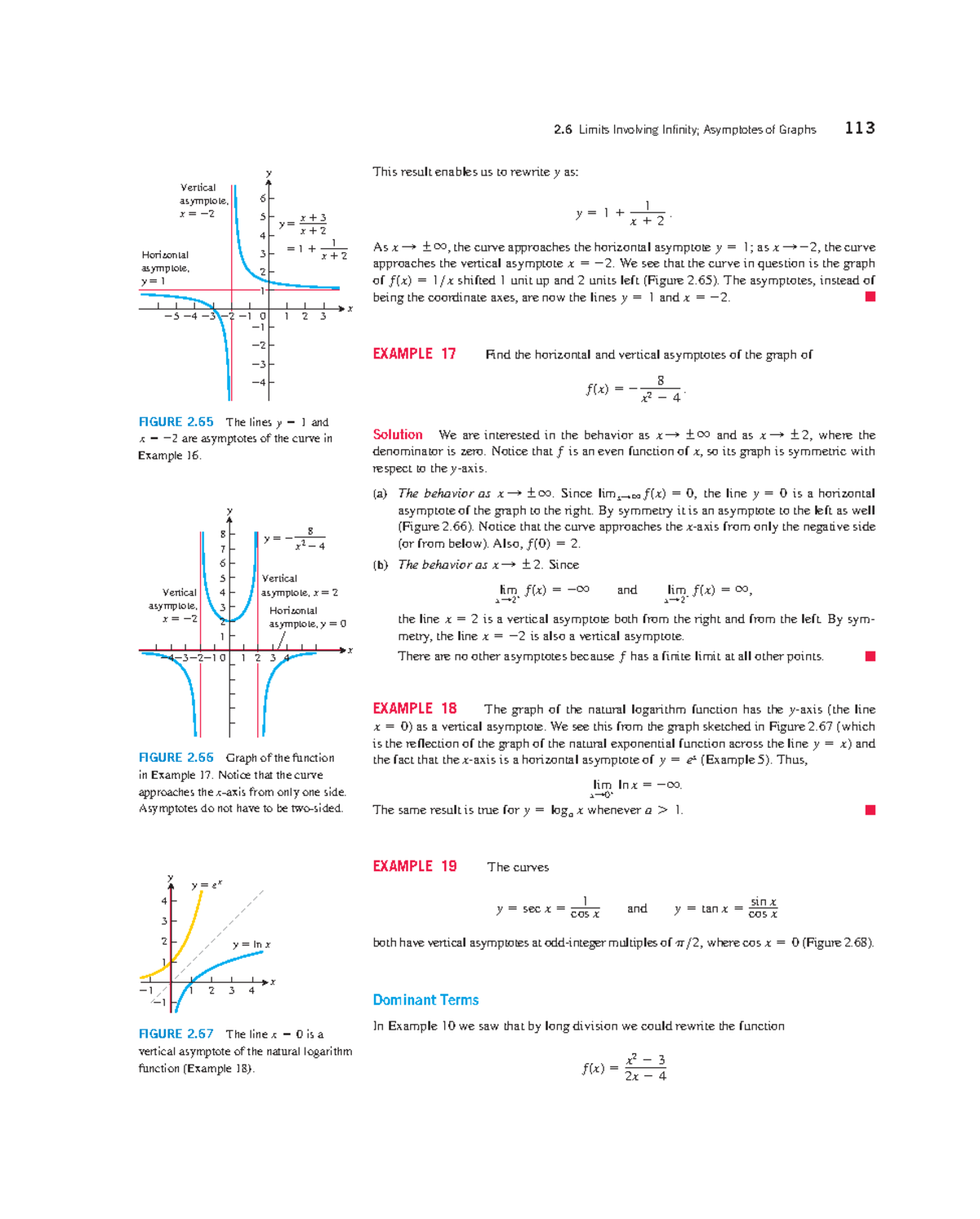 Limits Involving Asymptotes - Thomas Calculus (Pages 127-128) - Studocu
