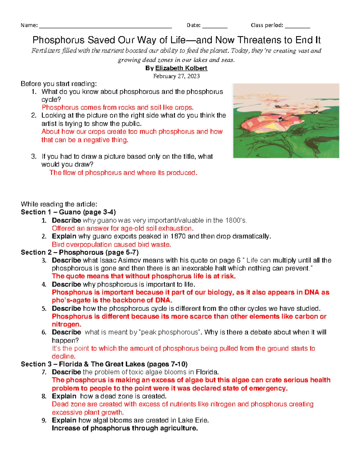 Phosphorous Cycle Overview - APES Final Exam Notes - Studocu