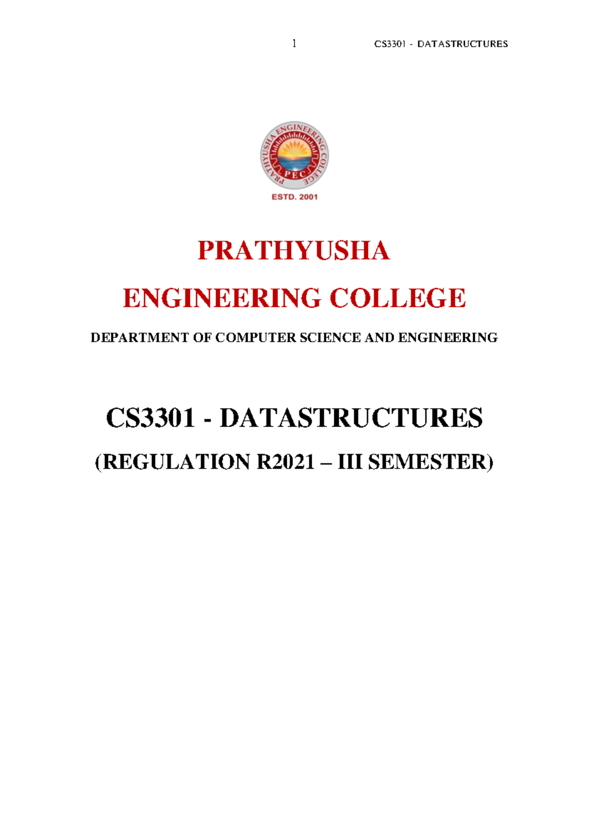CS3301 Data Structures - Comprehensive Notes and Concepts - Studocu