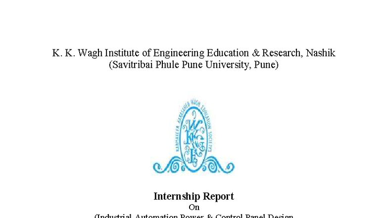 Internship Report on Industrial Automation: Power Control Panel Design ...