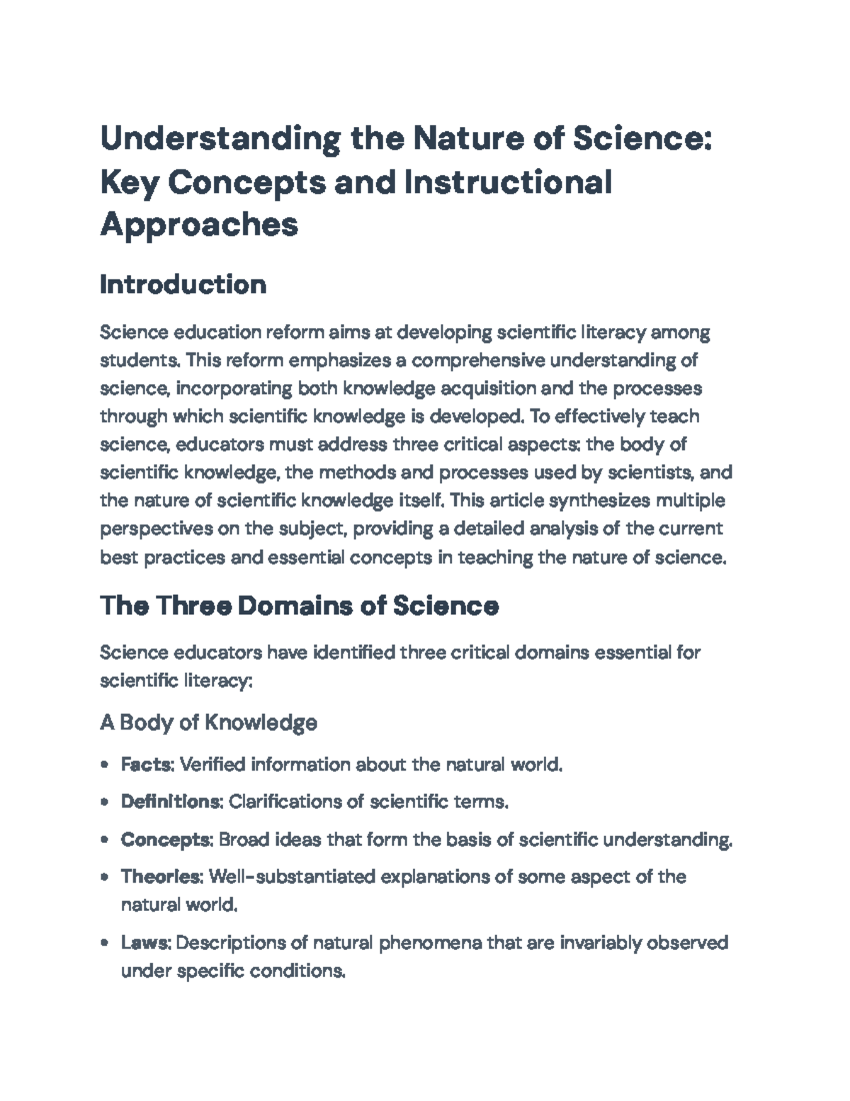 Understanding the Nature of Science: Key Concepts & Teaching Methods ...