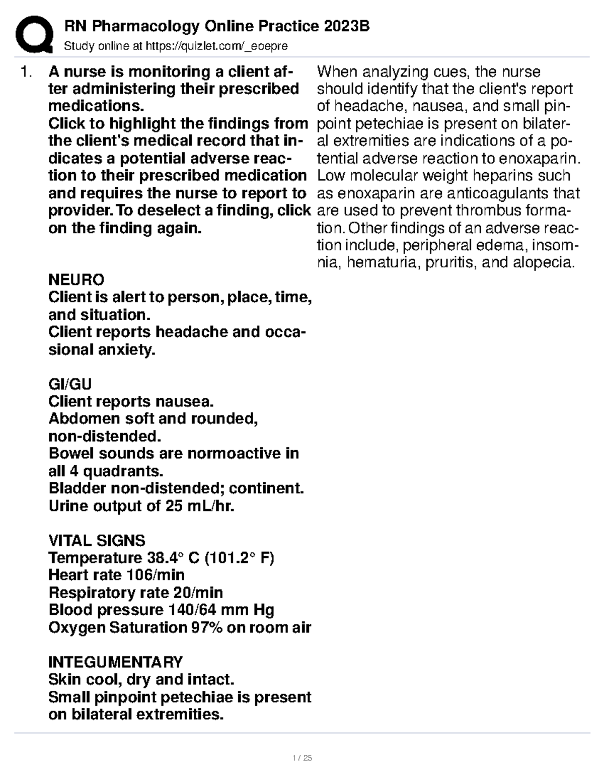 Pharmacology B Practice Exam Review 2023 - Studocu