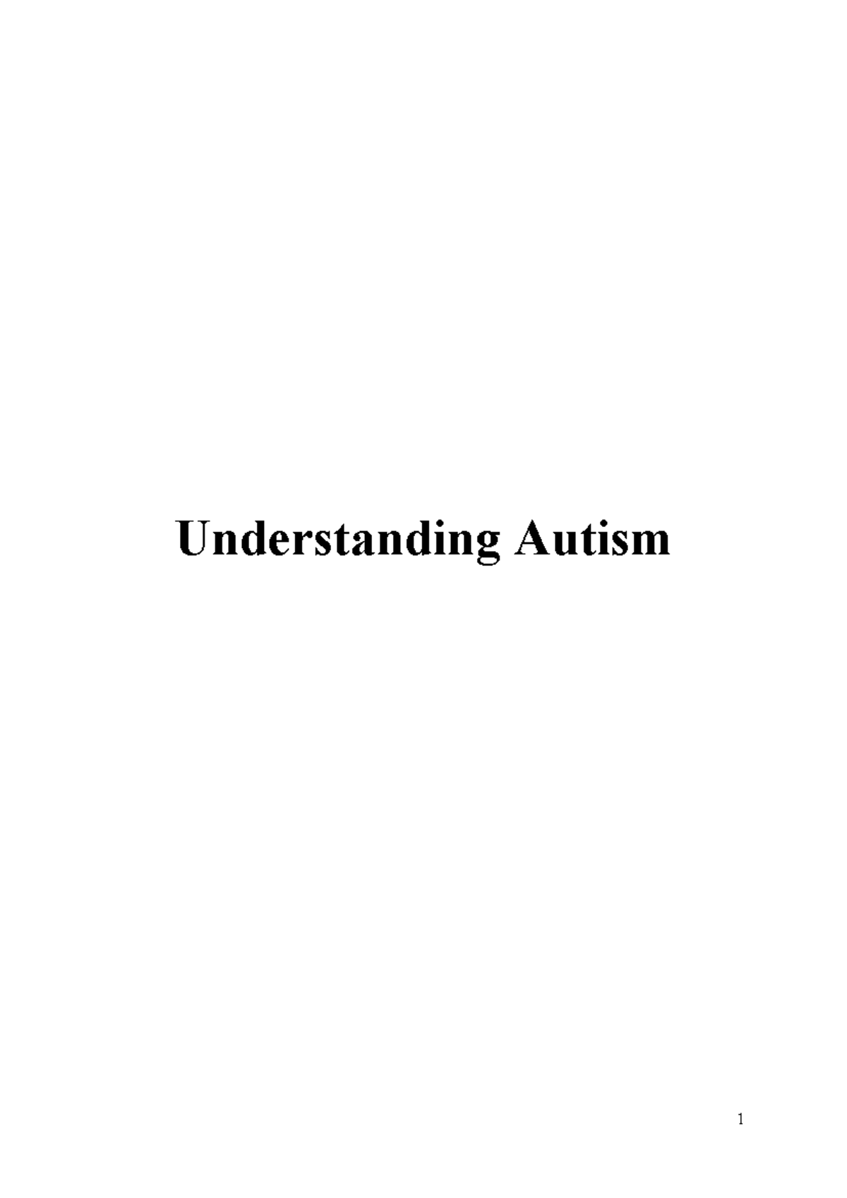 C99838-M4: Understanding Sensory Modulation Disorders in Autism - Studocu
