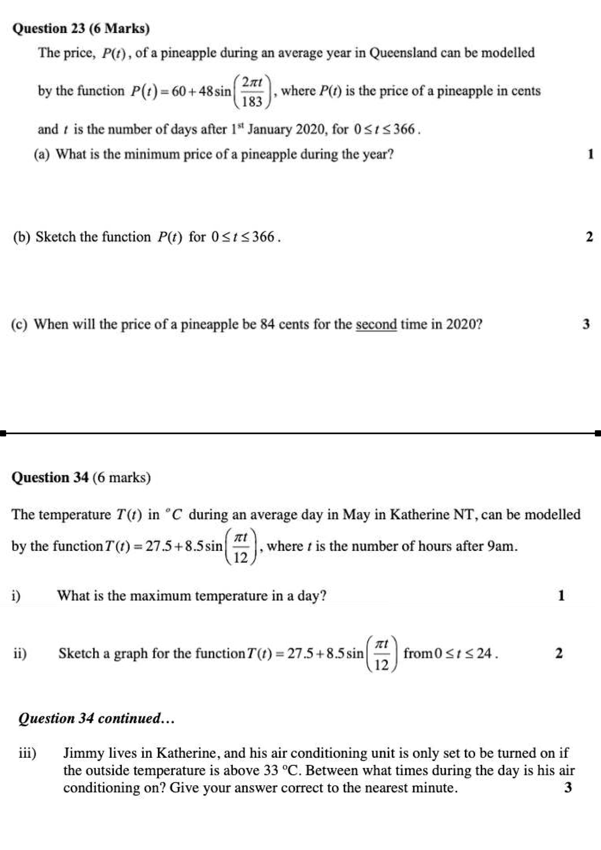 Trig Functions - Trigonometric Function Questions (MATH101) - Studocu