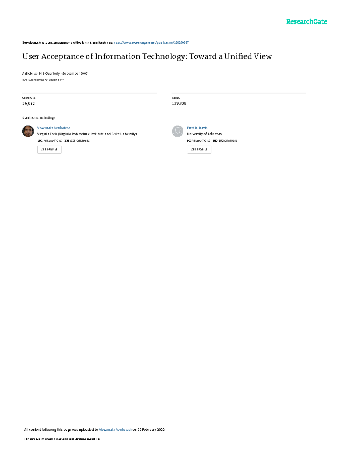 Venkateshetal-2003 - Bashir Ahmad Fida (2020) - See discussions, stats ...