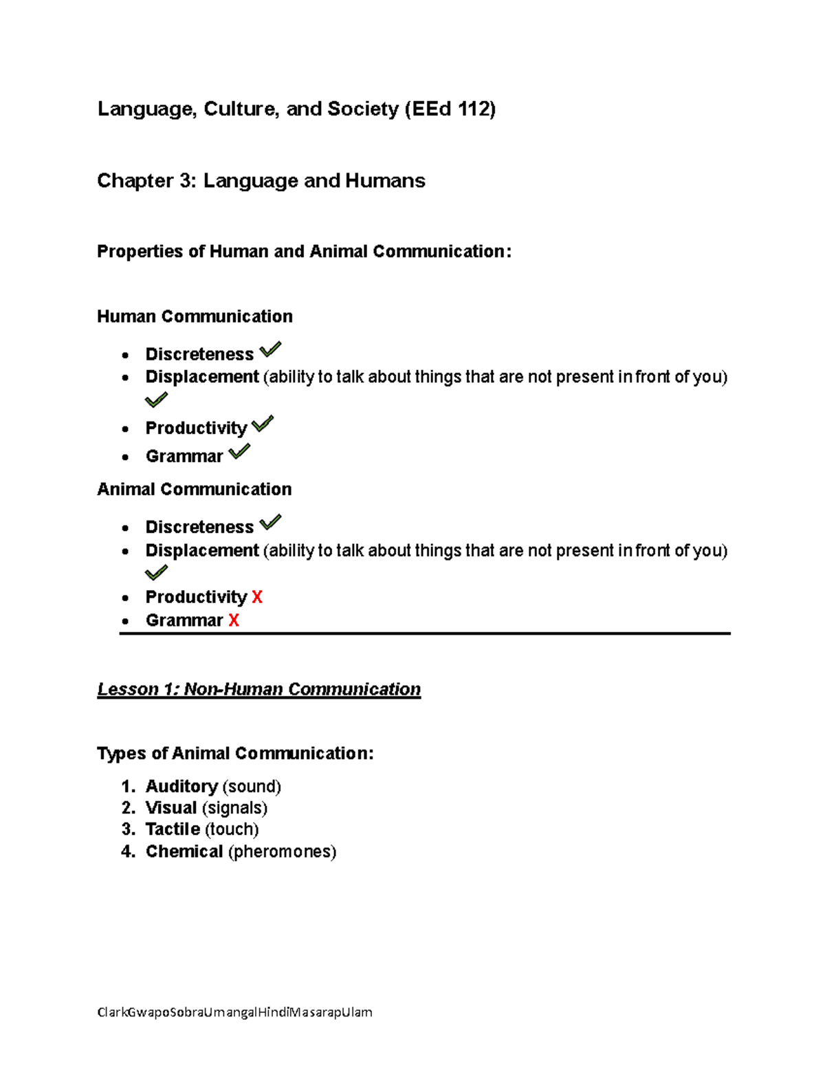 EEd 112 Chapter 3: Language and Human Communication Insights - Studocu