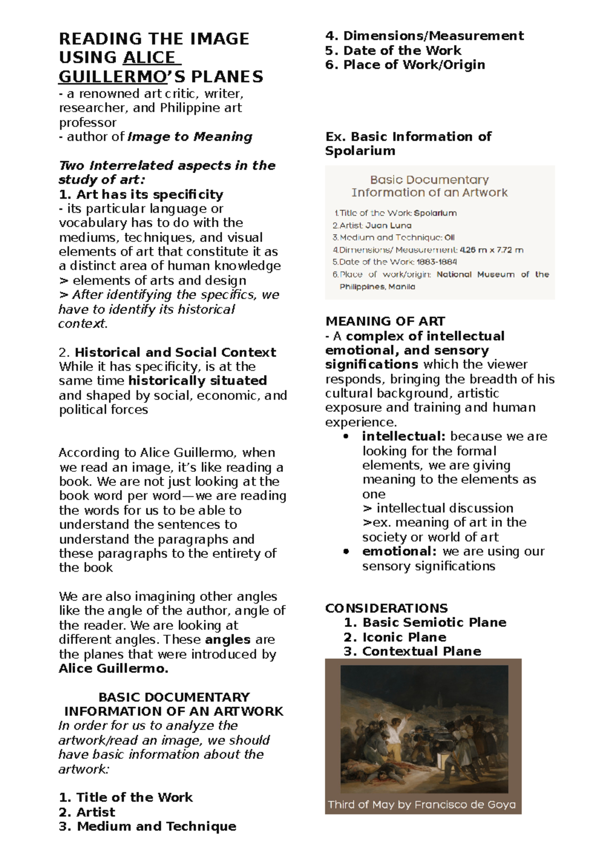 Analyzing Art Through Alice Guillermo's Planes: An Overview - Studocu