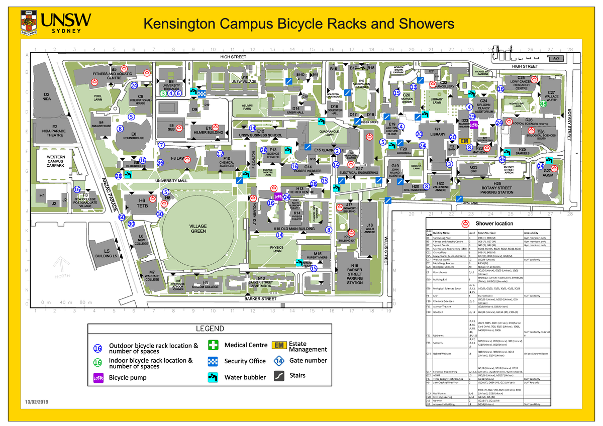 Kensington Campus Bike Racks & Showers Guide MANU SYDNEY - Studocu