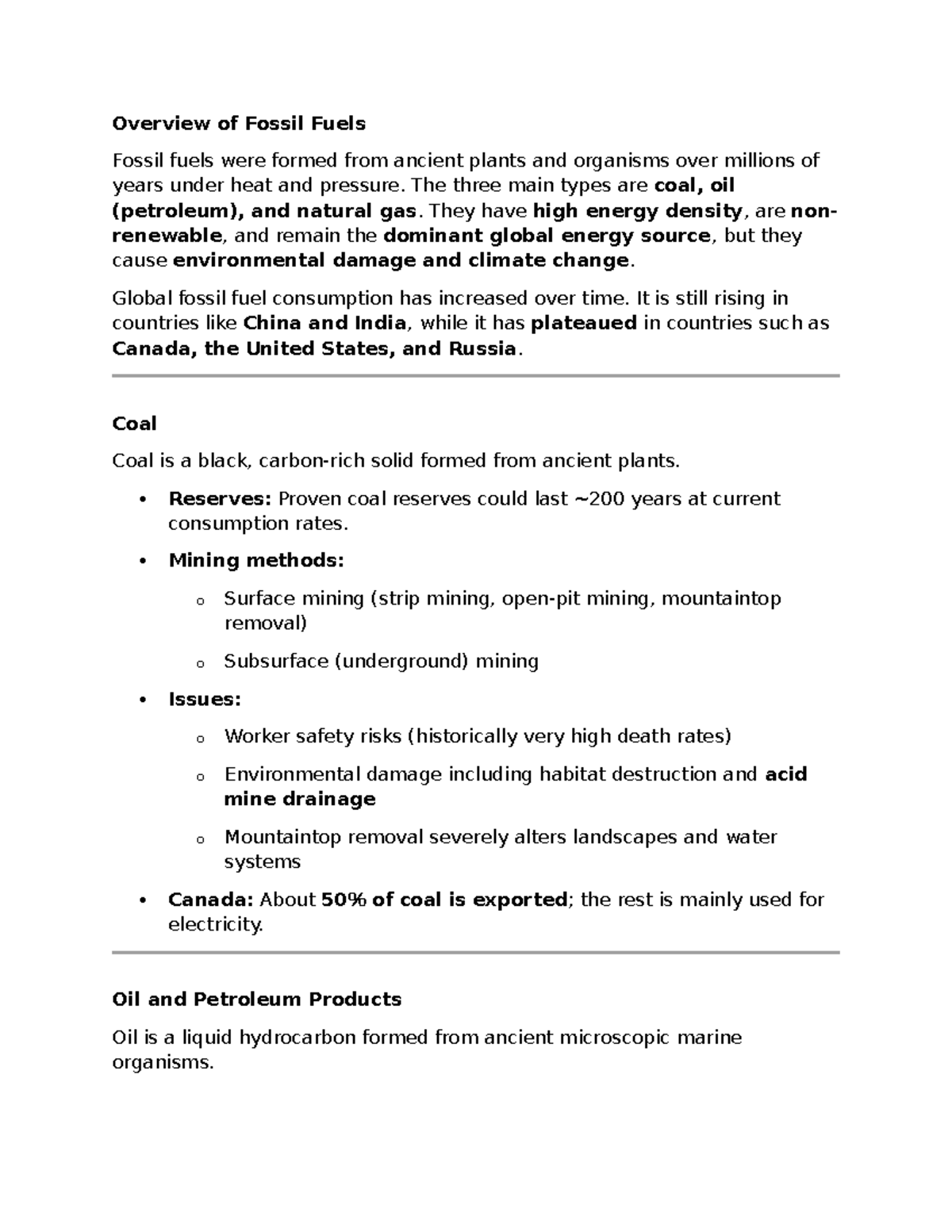 PHYS 273 – Lesson 5: Overview of Fossil Fuels and Their Impact - Studocu