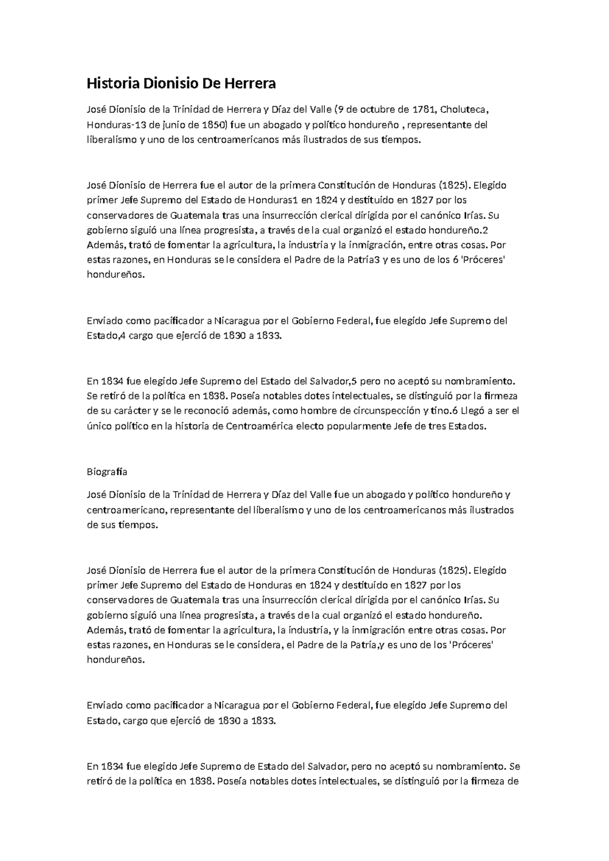 Historia y Legado de José Dionisio de Herrera: Un Prócer Hondureño ...