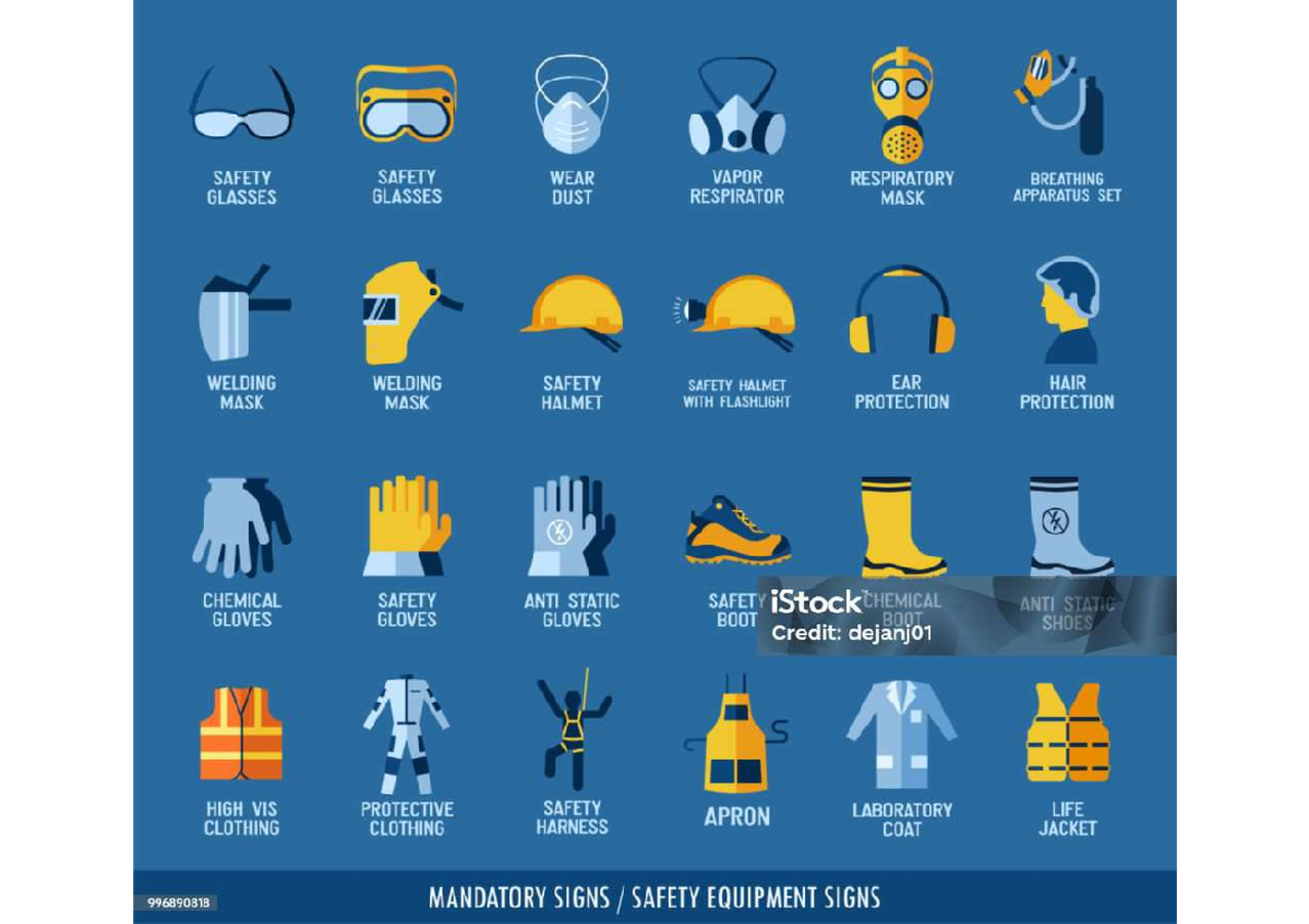 Materialidad Elementos EPP - SAFETY SAFETY WEAR VAPOR RESPIRATORY ...