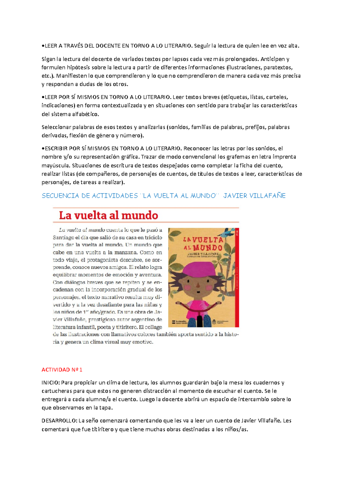 LA Vuelta al Mundo - Secuencia Didáctica para la Lectura Activa - Studocu