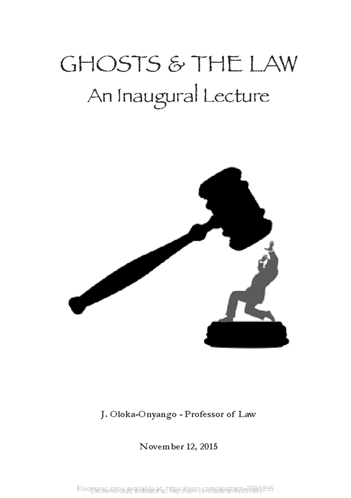 Ghost AND THE LAW - EXPLAINS THEBPOLITICAL QUESTION DOCTRINE AND KELSON ...