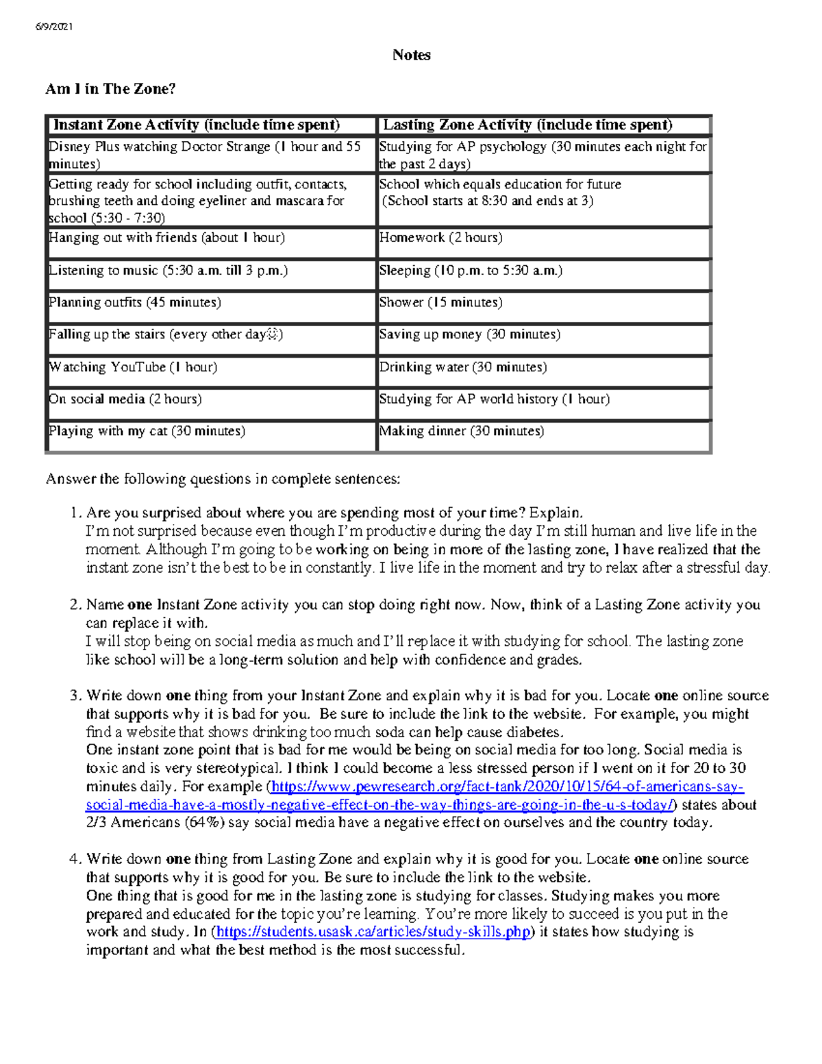 Chart (Instant and Lastinfn reinjgj453uiweg zone) - 6/9/ Notes Am I in ...