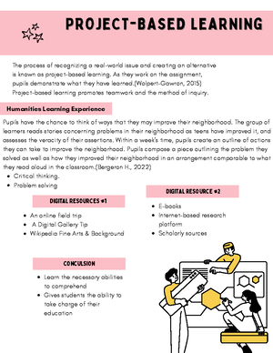 [Solved] Example of an inquirybased learning experience that makes use ...