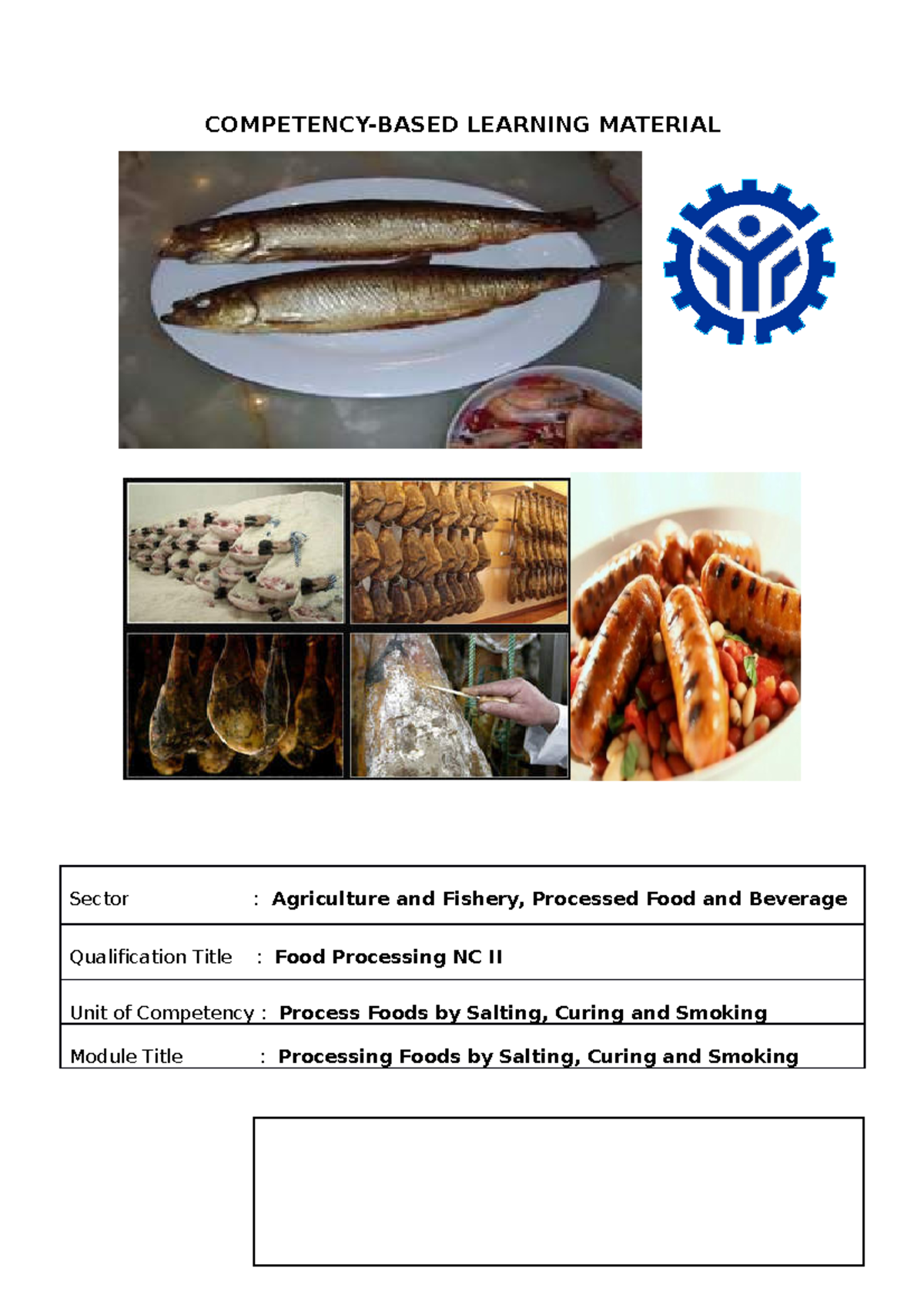 Food Processing NC II: Mastering Salting, Curing, and Smoking ...