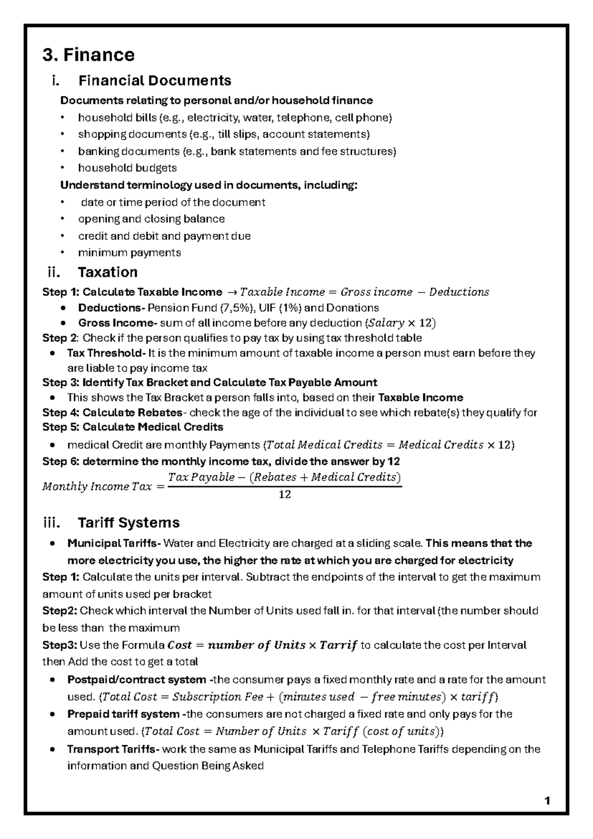 Finance 101: Personal Finance & Taxation Overview (Q2) - Studocu