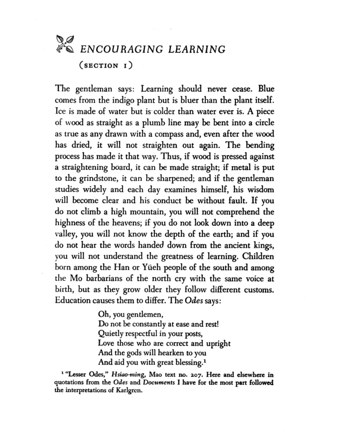 Encouraging Learning and Self-Improvement in Xunzi (Readings) - Studocu