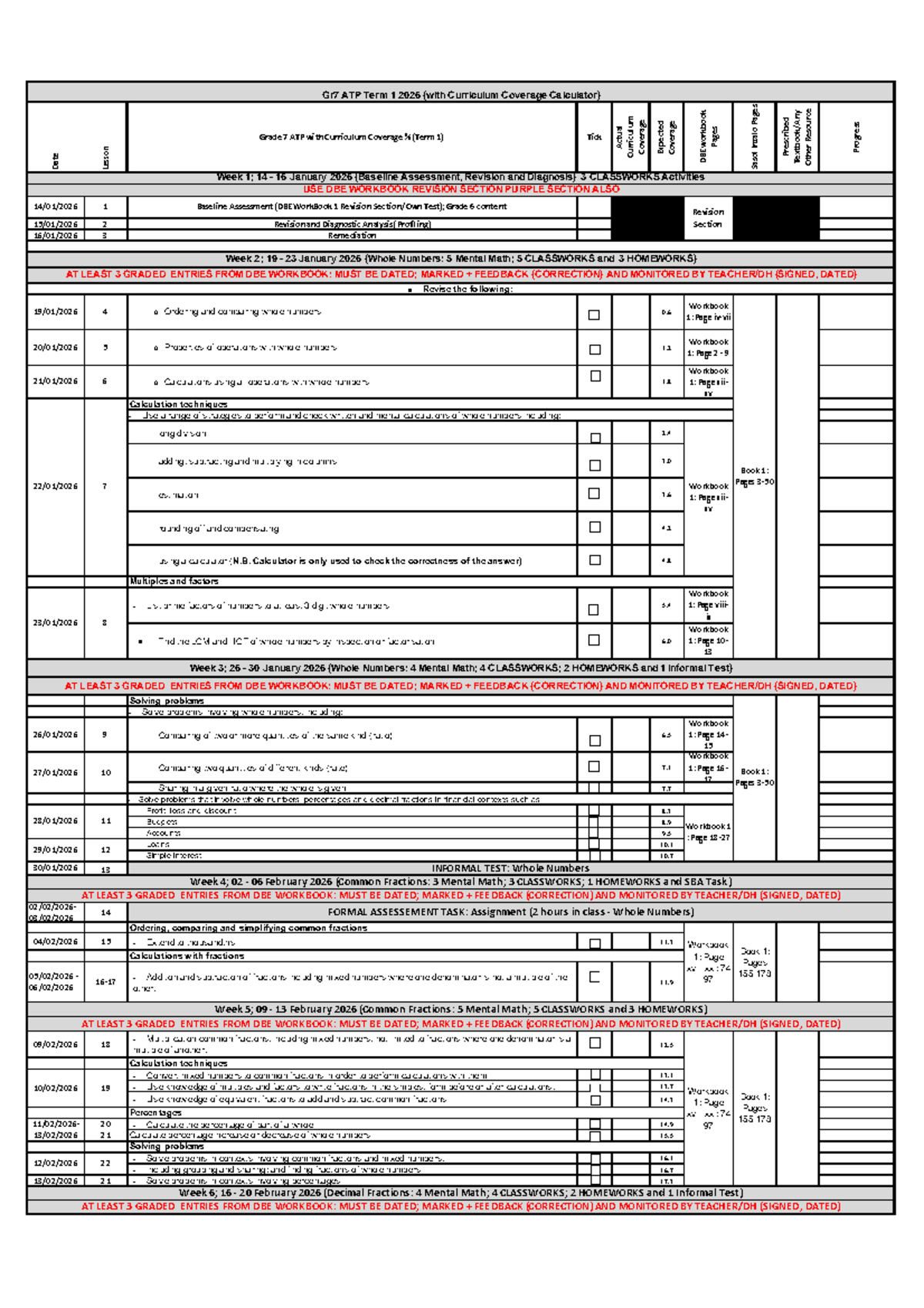 Grade 7 Math ATP Tracker 2026: Term 1 Coverage & Assessments - Studocu