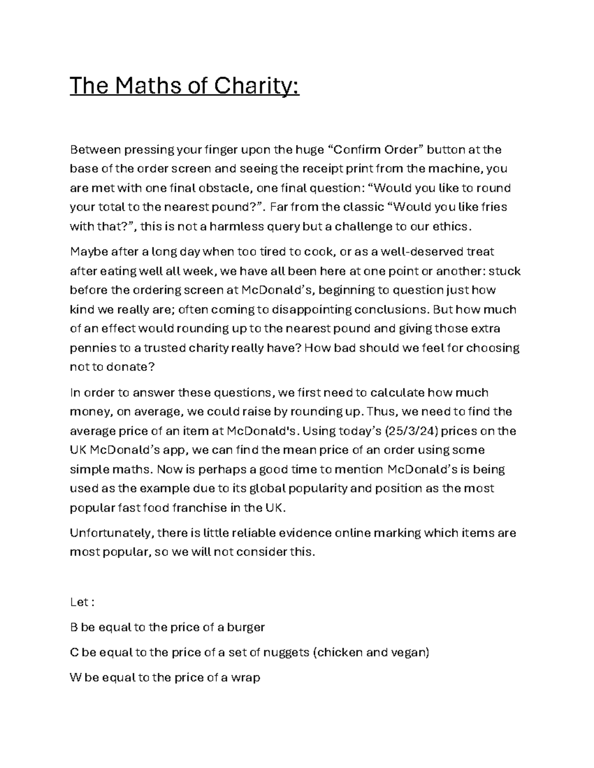 The Maths of Charity: Analyzing the Impact of Rounding Up Donations ...