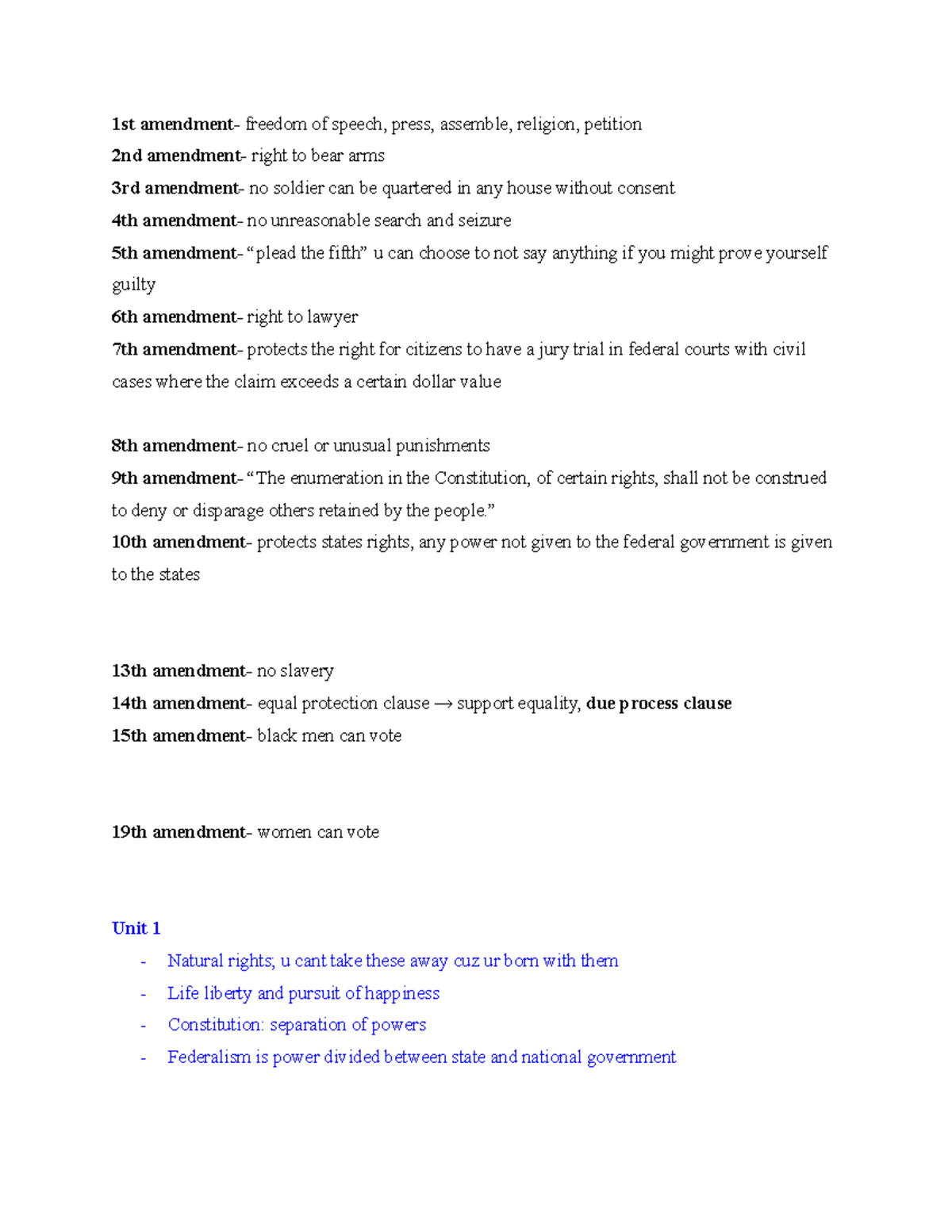 AP Gov Study Guide - 1st amendment- freedom of speech, press, assemble ...