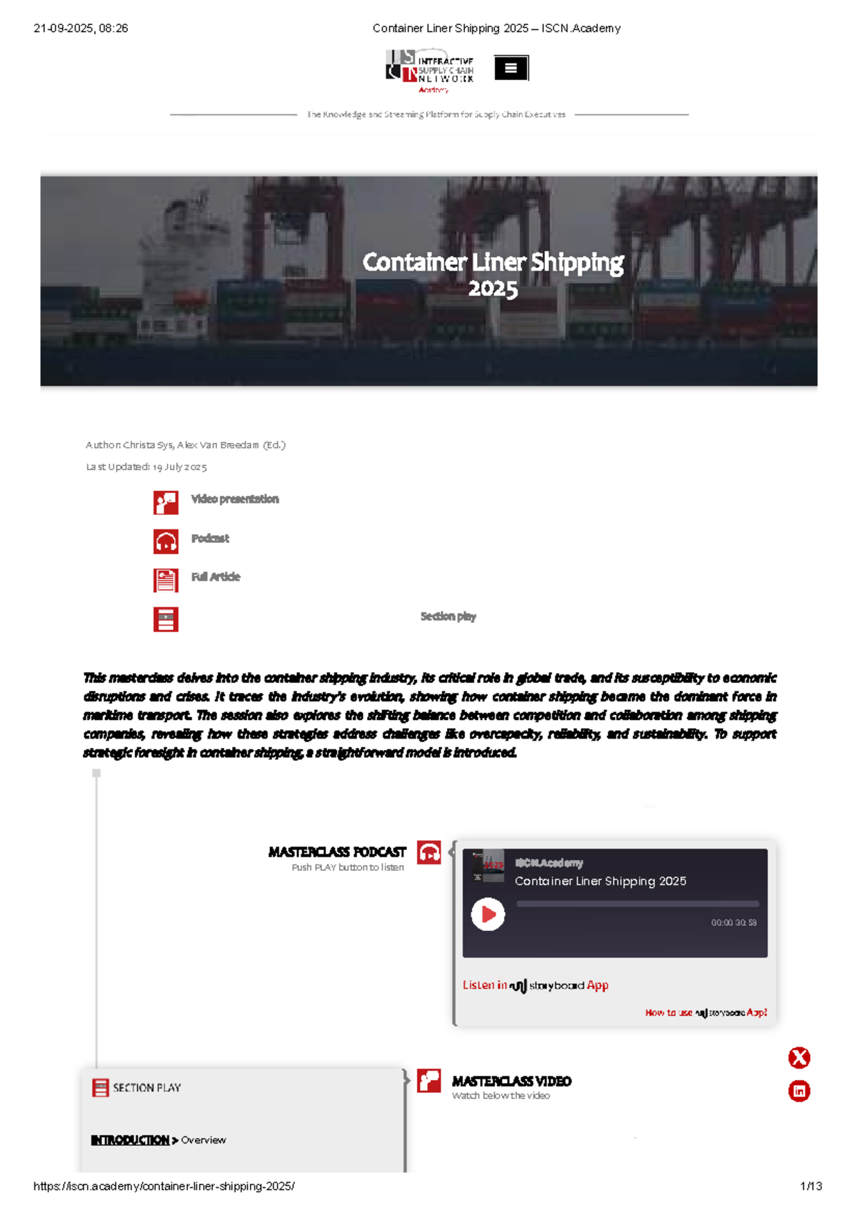 08:26 Container Liner Shipping 2025: Insights & Trends - ISCN - Studocu